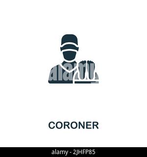 Coroner icon. Monochrome simple line Crime icon for templates, web ...