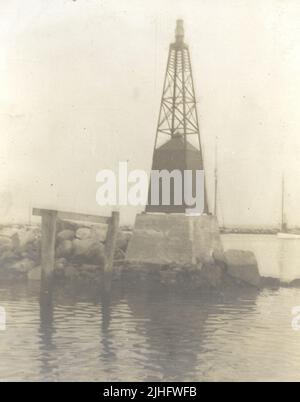 Rhode Island - Block Island. Block Island Breakwater Light, North end ...