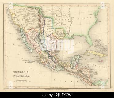 New map of the United States and Mexico. 1847 Pre Mexican - American ...