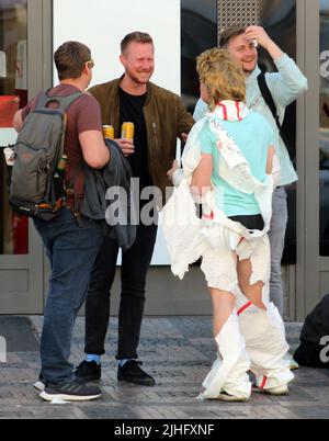 Stag party in Prague, Czech Republic, March 26, 2022. (CTK Photo/Milos ...