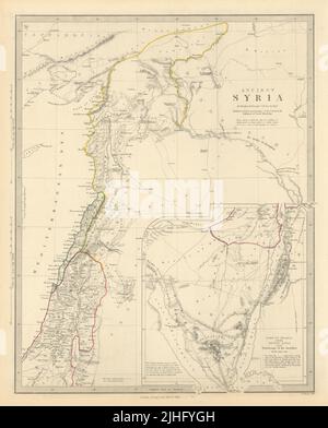 ANCIENT SYRIA. Levant; Sinai.wanderings of the Israelites. SDUK 1844 ...