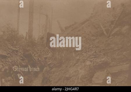 Ww1 1914 German Trench Stock Photo - Alamy