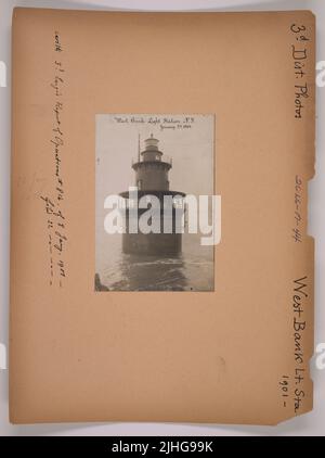 NY - West Bank. West Bank Light Station, New York. Working platform ...
