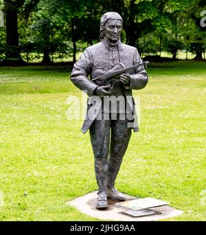 Statue of Niel Gow, a famous 18th century fiddler from Dunkeld in ...