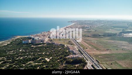 A scenic shot of the coast of La Mata in Alicante, Costa Blanca, Spain ...
