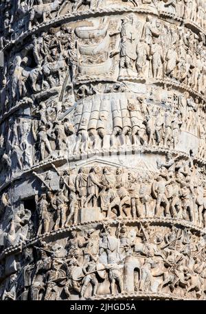 Detail of Battle scenes and triumphul processions on the Roman Victory ...