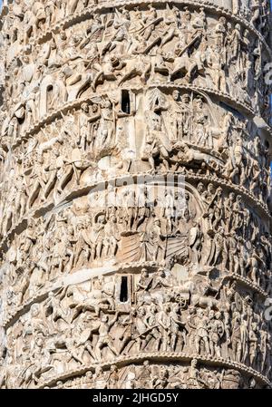 Detail of Battle scenes and triumphul processions on the Roman Victory ...