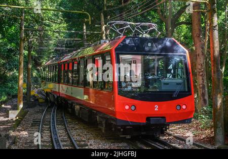 Statue and train, Corcovado, Rio de Janeiro, Brazil Stock Photo - Alamy