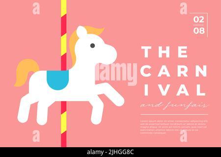 Fair events brochure template. Amusement park attractions flyer ...