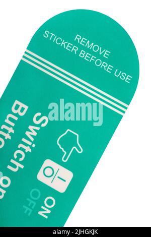 Remove sticker before use sticker set on white background Stock Photo ...
