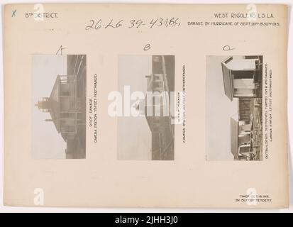 LA - West Rigolets. West Rigolets Light Station, Louisiana. Damage by ...