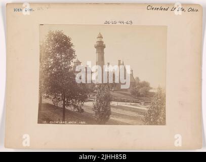 OH - Cleveland. Cleveland Light Station, Ohio. Looking west. On the ...