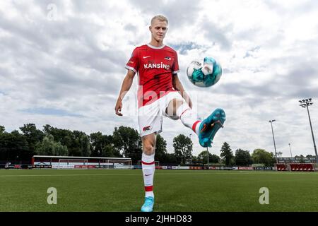 ALKMAAR, NETHERLANDS - JULY 14: Jens Odgaard AZ poses during the annual ...