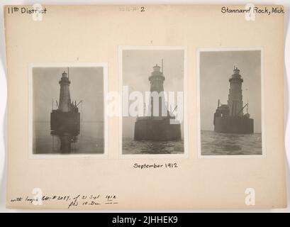 MI - Stannard Rock. Stannard Rock Light Station, Michigan Stock Photo ...