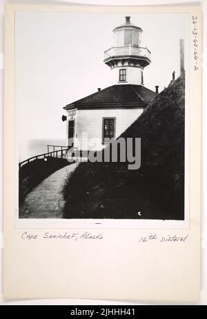 American Lighthouses - Cape Sarichef Lighthouse , Unimak Pass, Alaska ...