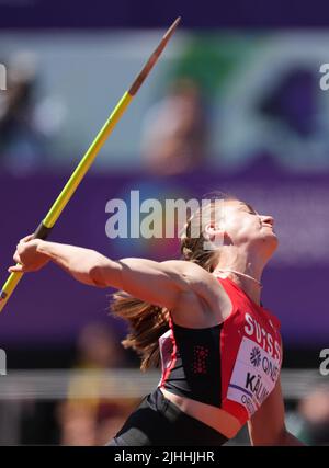 Annik Kalin of Switzerland competes in the women's long jump final at ...