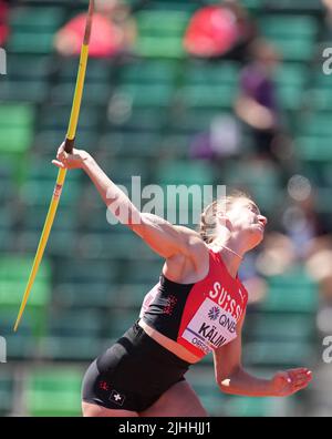 Annik Kalin of Switzerland competes in the women's long jump final at ...