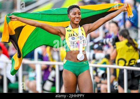 Shanieka Ricketts competing in the Triple Jump at the 2020 Tokyo ...