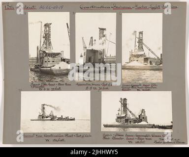 Misc - Indiana Harbor. Construction of Indiana Harbor Light Station ...