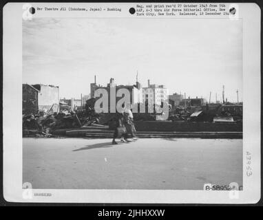 Bomb Damage In Yokohama, Japan Stock Photo - Alamy