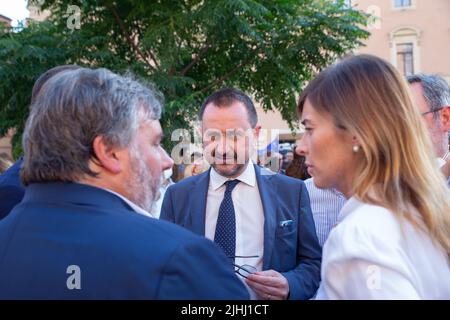Defense Minister Lorenzo Guerini during the demonstration in support of ...