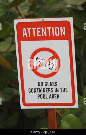 No glass or bottles allowed in this area Stock Photo - Alamy