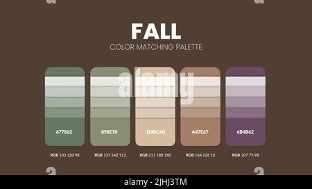 Color palette in a Fall colour themed collections. Color scheme or ...