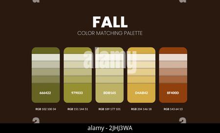 Color palette in a Fall colour themed collections. Color scheme or ...
