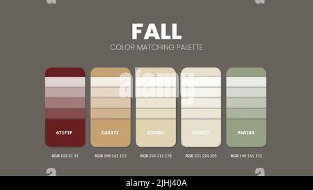 Fall theme color palettes or color schemes are trends combinations and ...