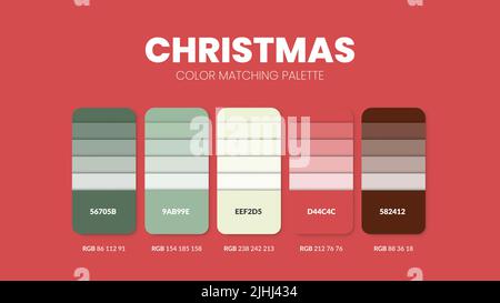 Christmast theme color palettes or color schemes are trends ...
