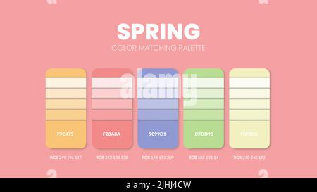 Spring theme color palettes or color schemes are trends combinations ...
