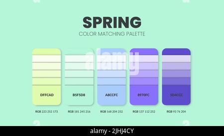 Spring theme color palettes or color schemes are trends combinations ...