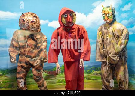 Folklore masks at Hahoe Mask Museum in Hahoe Village in Andong, South ...