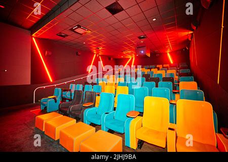 Stockport Light Cinema at Redrock interior Stock Photo - Alamy