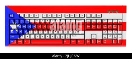 Puerto Rican flag painted on sphere with religions symbols around, 3D ...