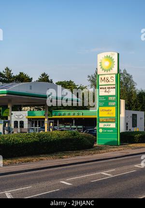 BP Fuel Station Sign and Price board Stock Photo - Alamy