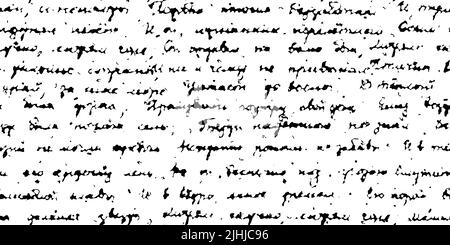 Handwritten illegible poetry text vector seamless pattern. Old white ...