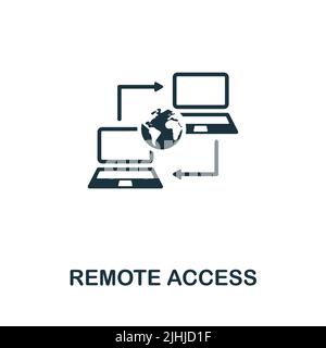 Remote Access icon. Monochrome simple Cybercrime icon for templates ...