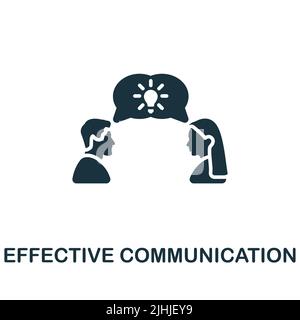Effective Communication icon. Monochrome simple line Data Science icon ...