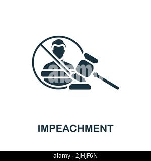 Impeachment icon. Monochrome simple line Economic Crisis icon for ...