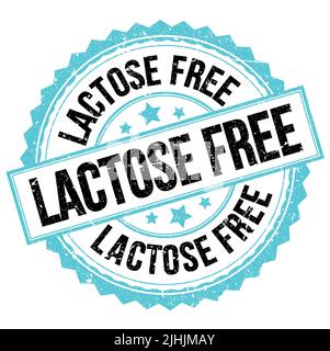 LACTOSE FREE text written on red grungy vintage round stamp Stock Photo ...