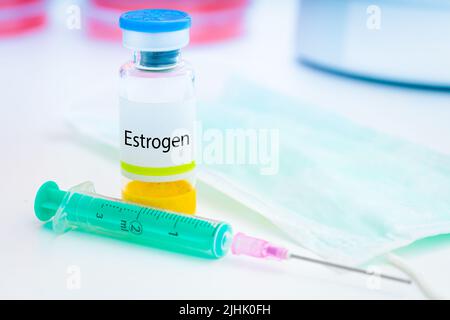 progestin hormone injection vial for female hormone therapy Stock Photo ...