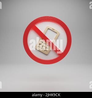 Beautiful abstract illustration Forbidden, phone, prohibition, warning ...