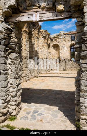 Summer photo of Submerged church in Zhrebchevo Bulgaria. Landscape with ...