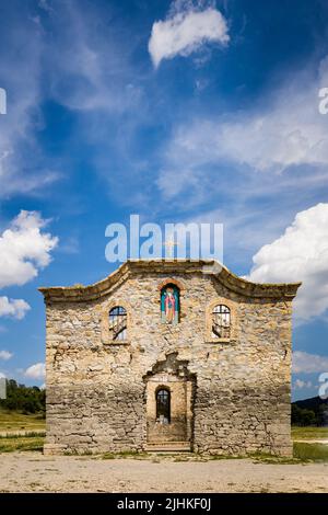 Summer photo of Submerged church in Zhrebchevo Bulgaria. Landscape with ...