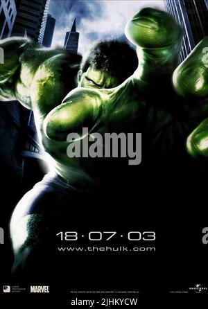 HULK POSTER, THE HULK, 2003 Stock Photo - Alamy