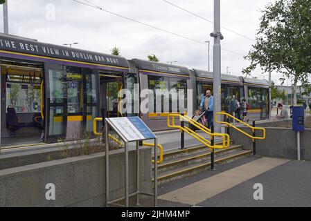 LUAS Dublin tram at at Broombridge Station, interchange with Irish ...