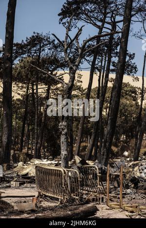 The damage at ‘La Foret’ camping on July 19, 2022, which has been ...