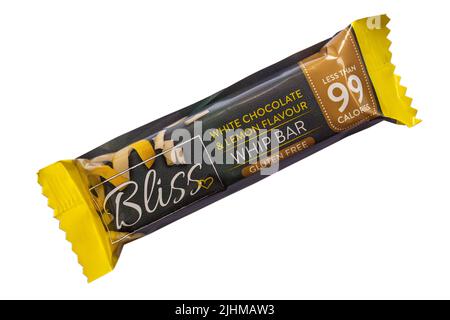 Bliss white chocolate & lemon flavour whip bar gluten free opened to ...