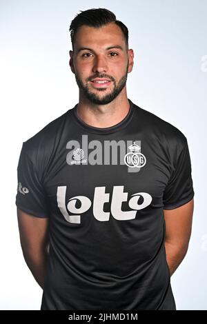 Union's goalkeeper Lucas Pirard poses for a portrait picture at the ...